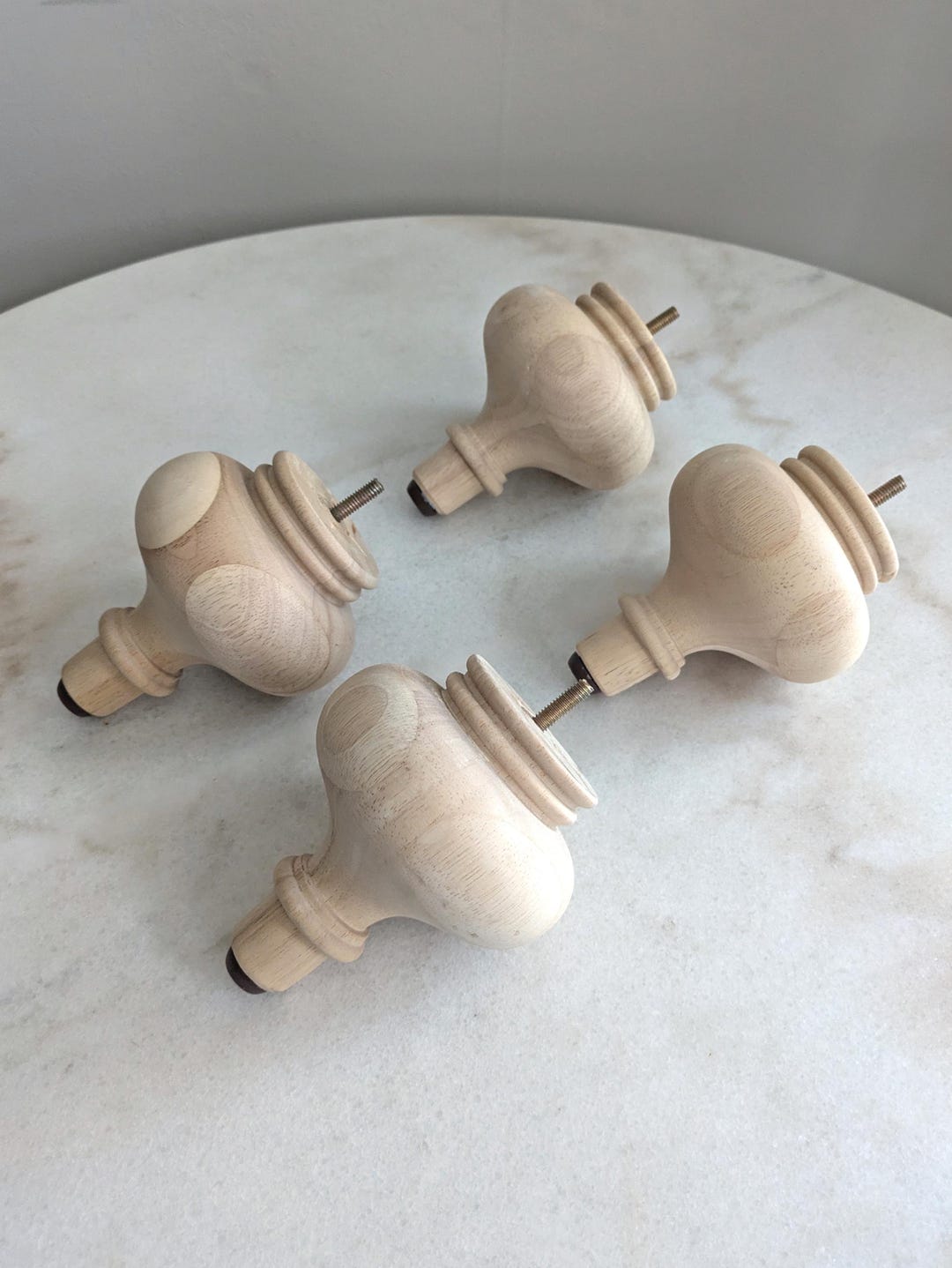 5 1/2 Inch Unfinished Solid Maple Turned Sofa Legs Bun Feet Set of 4 - Etsy
