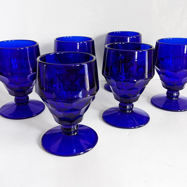 Cobalt Blue Goblets - Etsy