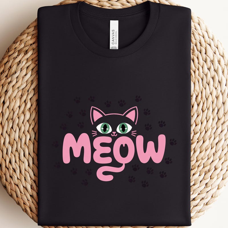Meow T Shirt - Etsy