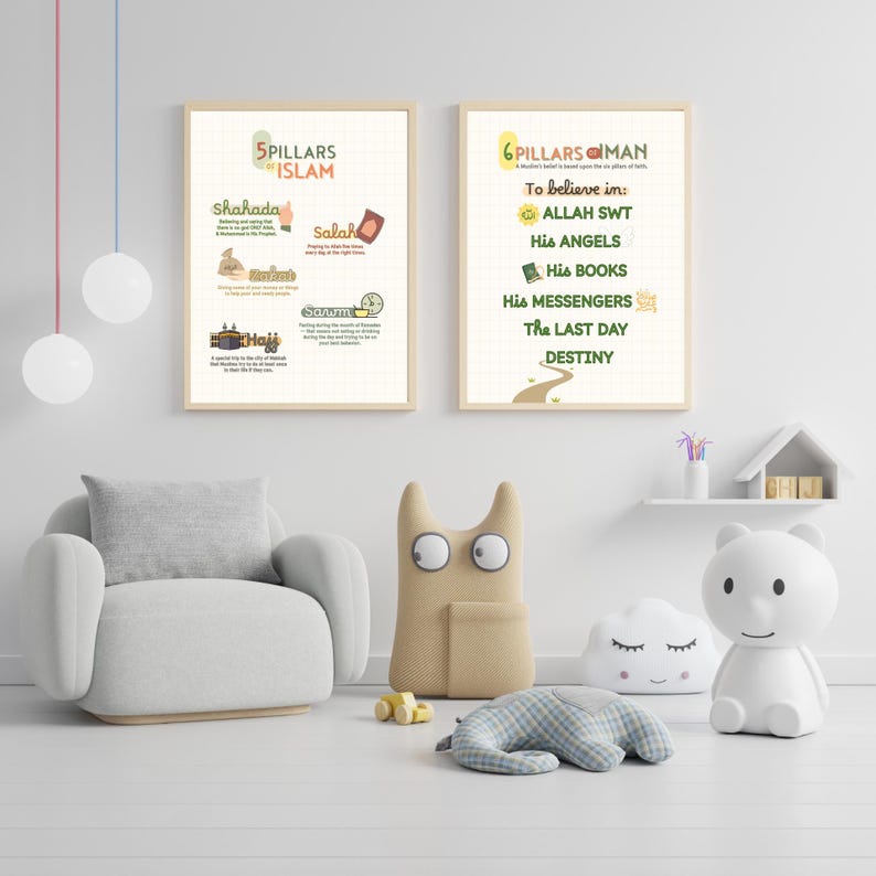 Islamic Kids Posters – Pillars of Islam & Pillars of Iman | Educational ...