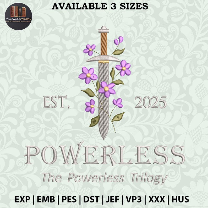 Dark Romance Book Embroidery Design, Romantasy Series Embroidery Design ...