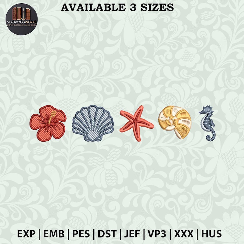 Seashell Embroidery - Etsy