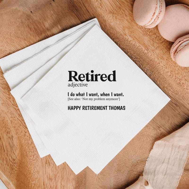 Retired Definition - Etsy