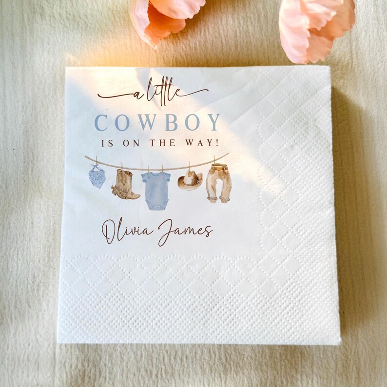 Cowboy Baby Shower Napkins: Wild West Western Theme - Etsy