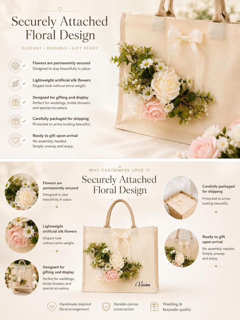Personalized Wedding Tote Bag, Bridal Shower, Bridesmaid Canvas Bag ...