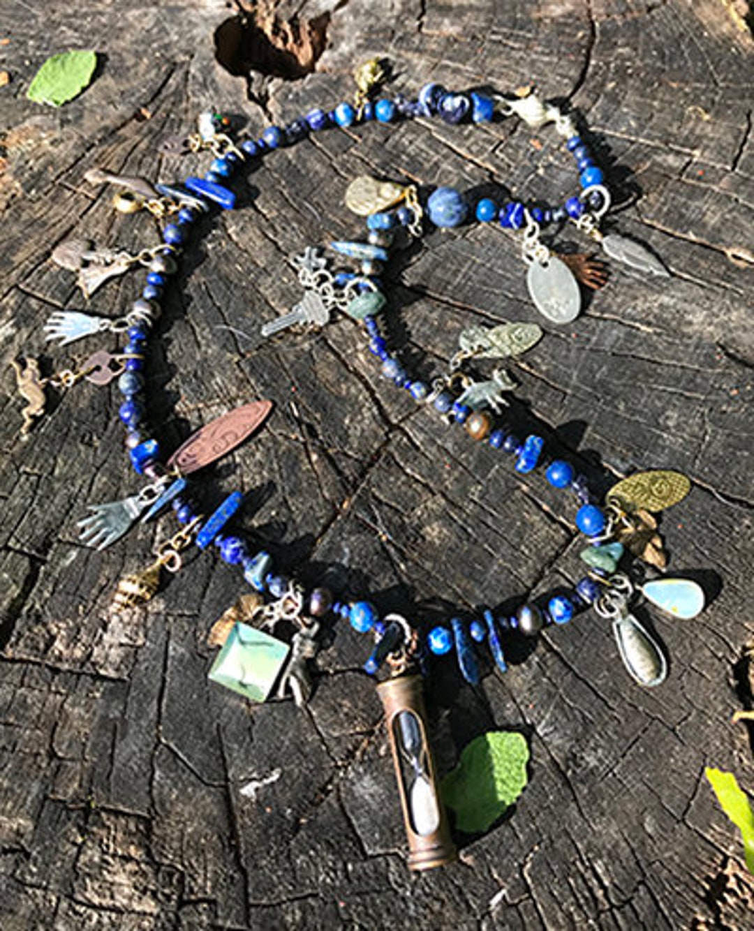 Timeless Hourglass Collage Necklace - Etsy