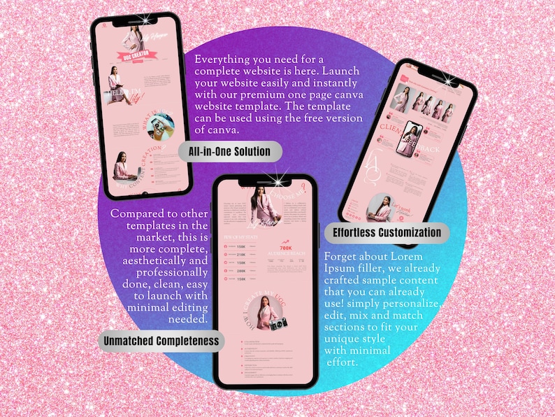 Pink UGC Website Template Complete Coquette Minimalist UGC Portfolio ...