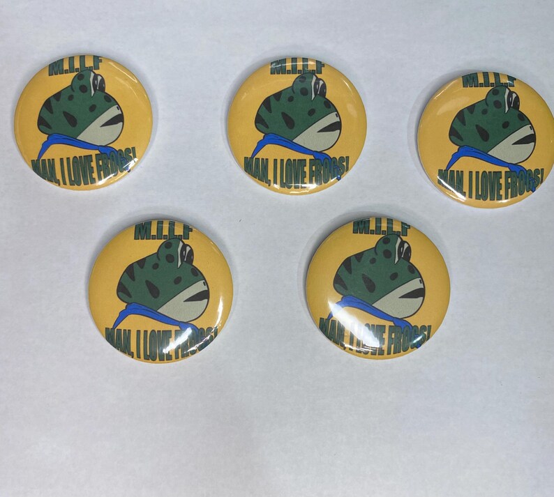 Portland Frog MILF Button Pin - Etsy
