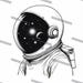 Astronaut Helmet Clipart - Galaxy Reflection Laser Engraving File - Sci ...