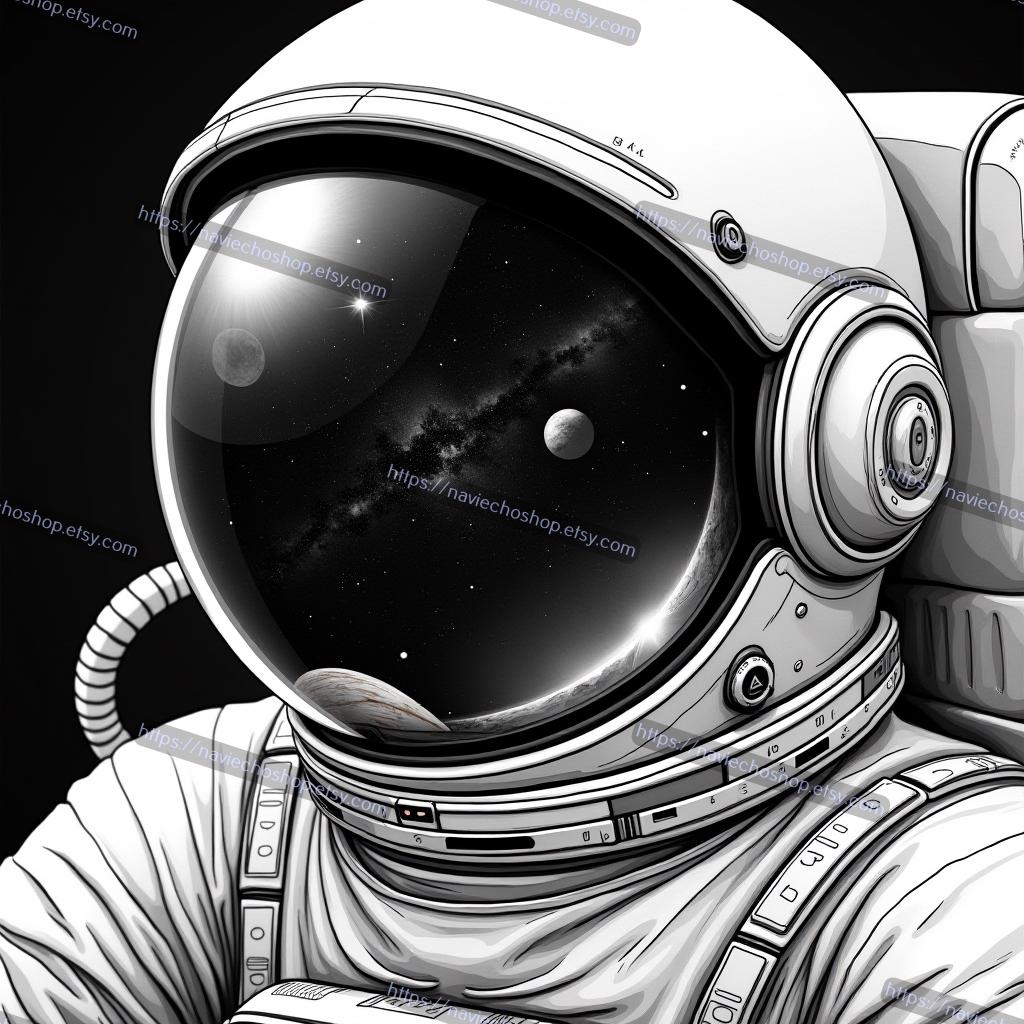 Astronaut Helmet Clipart - Galaxy Reflection Laser Engraving File - Sci ...