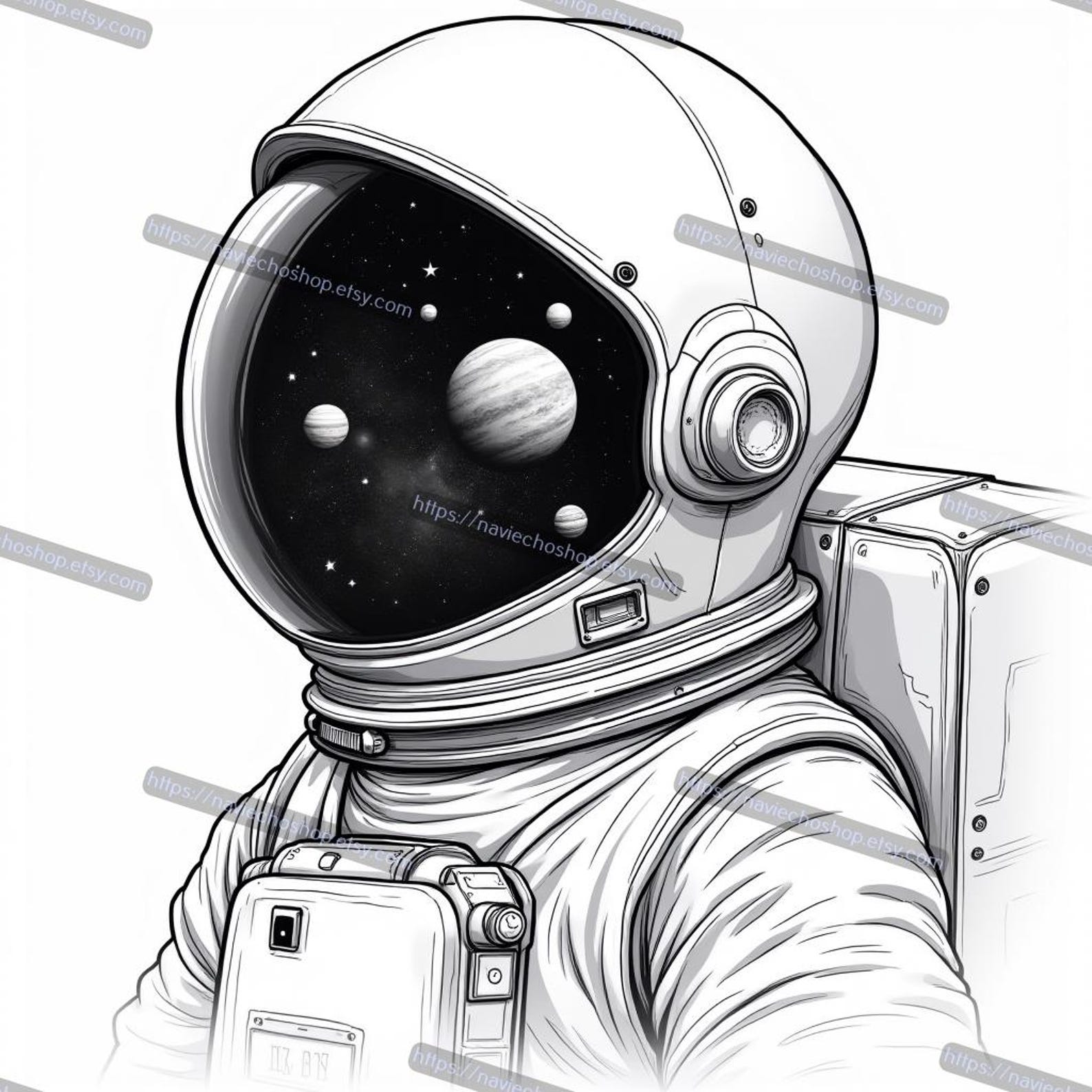 Astronaut Helmet Clipart - Galaxy Reflection Laser Engraving File - Sci ...