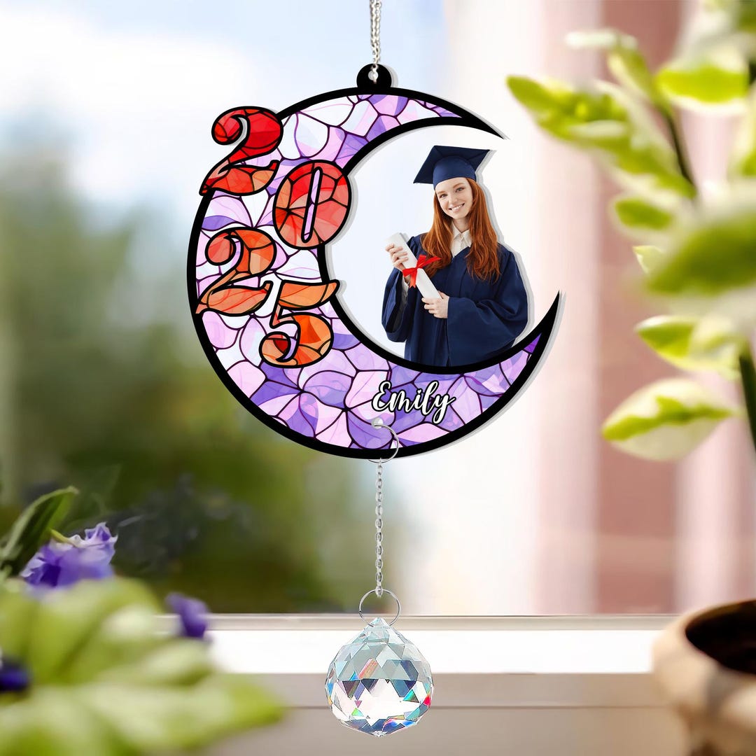 Personalized Photo Graduation Window Hanging, Graduation Gift, Senior ...