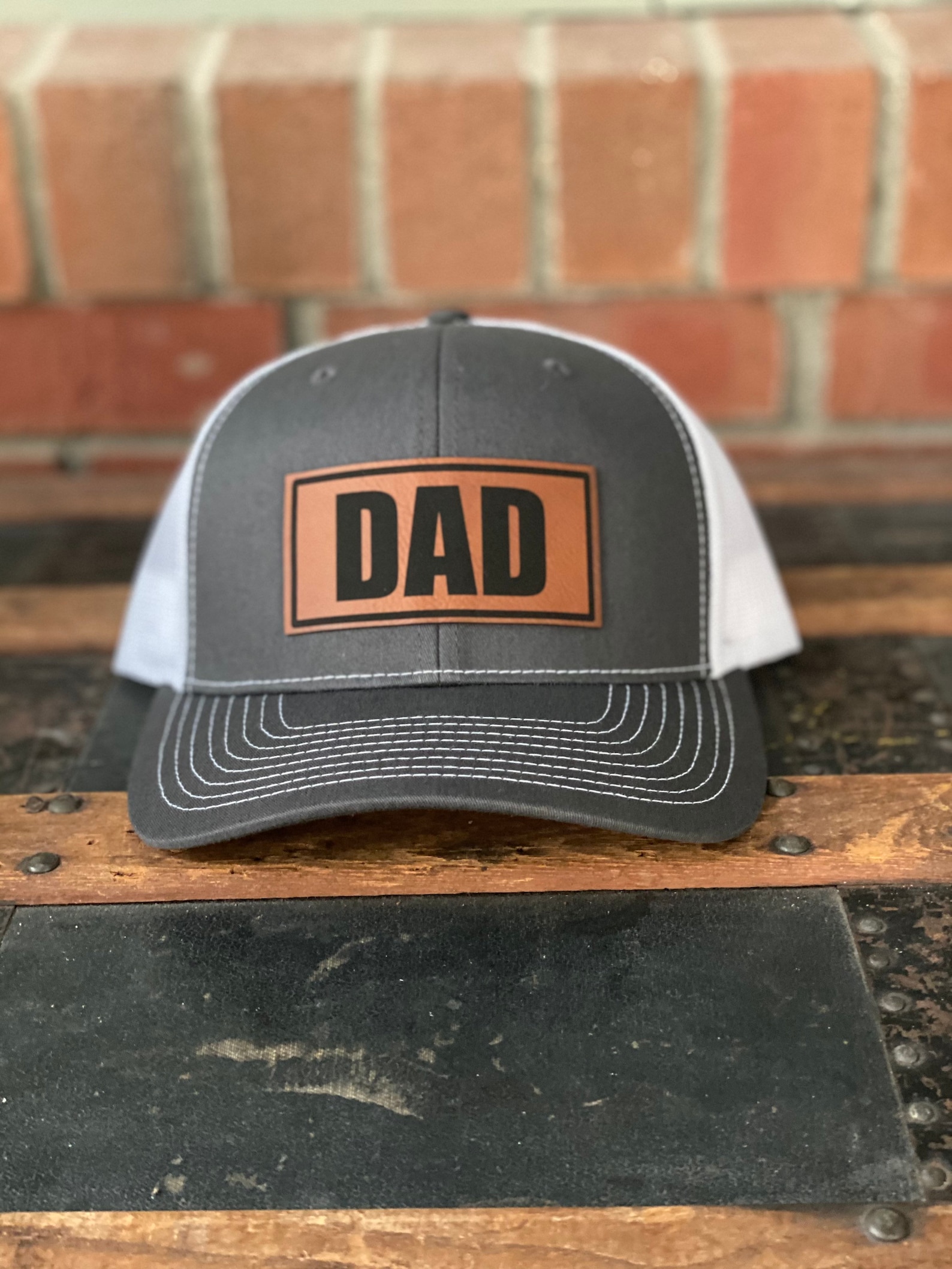 DAD Leather Patch Hat Leatherette Trucker Baseball Cap | Etsy