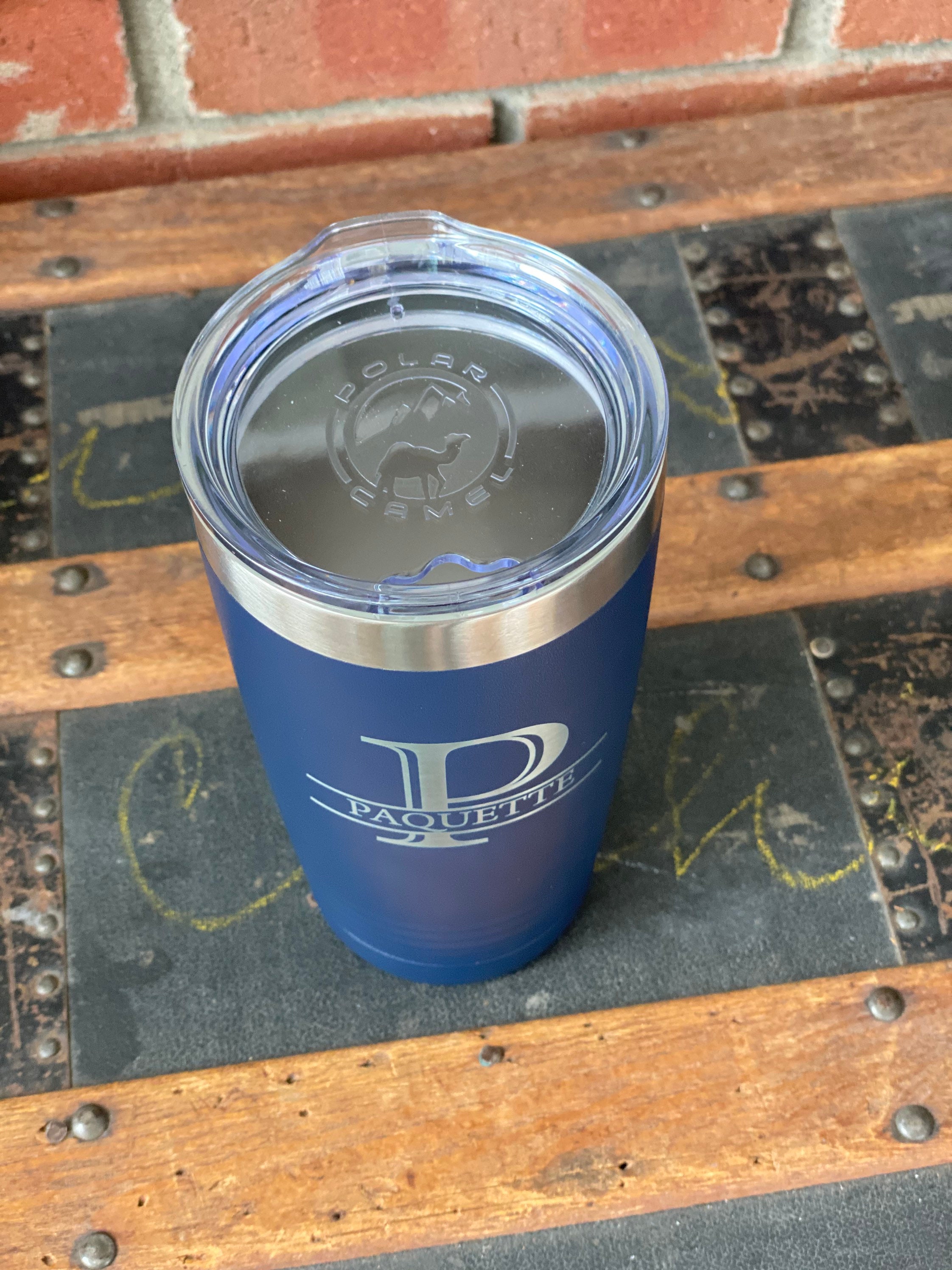 20 Ounce Tumbler Strikethrough Monogram Initial Groomsman | Etsy