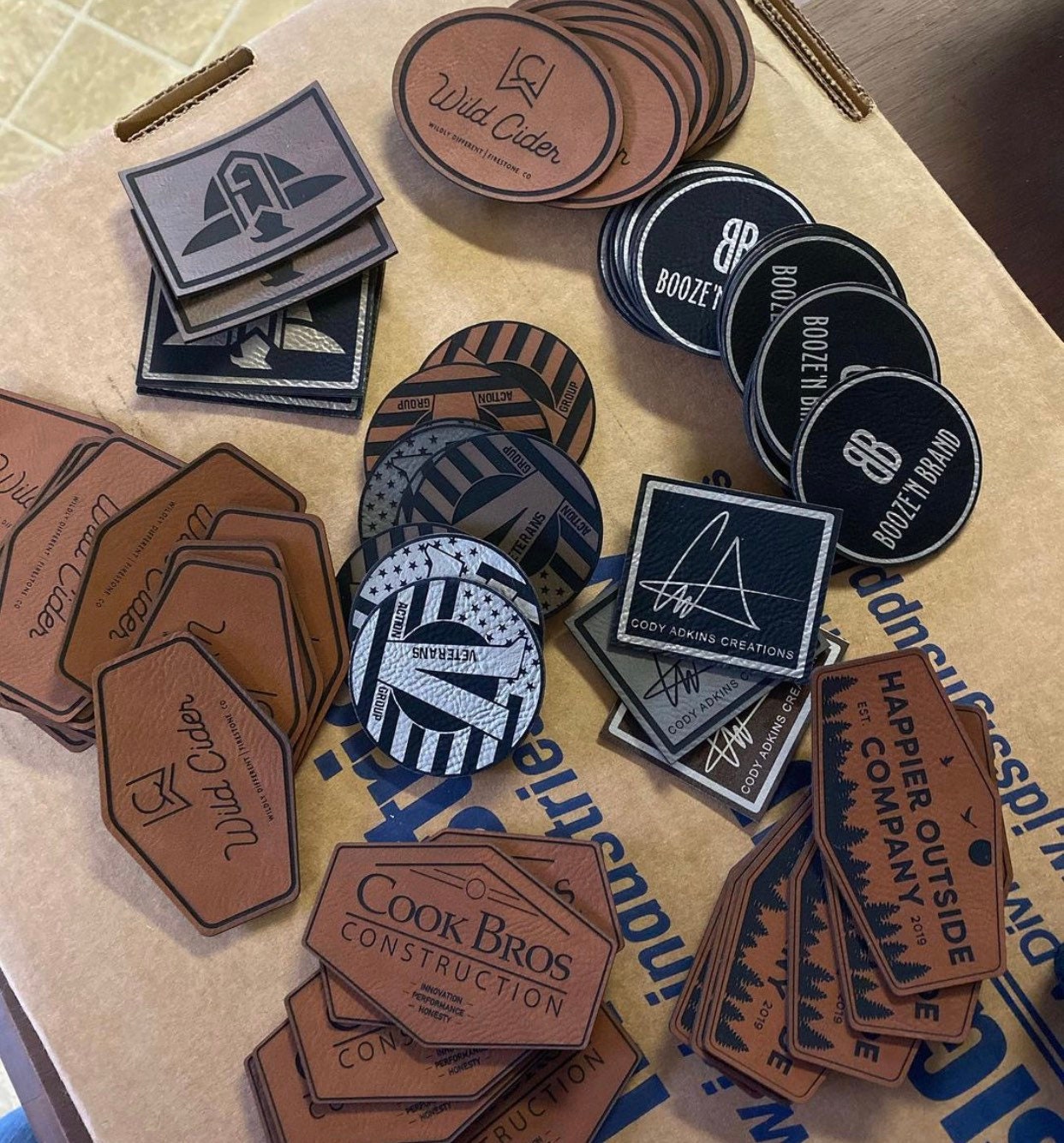 Custom Logo Leatherette Patches Marketing Advertising - Etsy