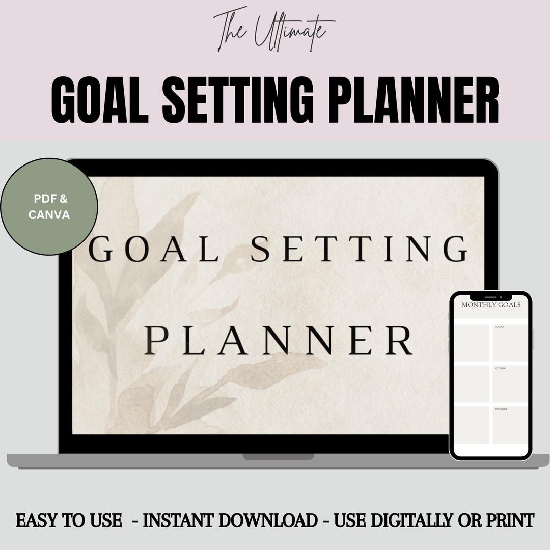 Goal Setting Planner - Daily & Weekly Planner for Success, Productivity ...