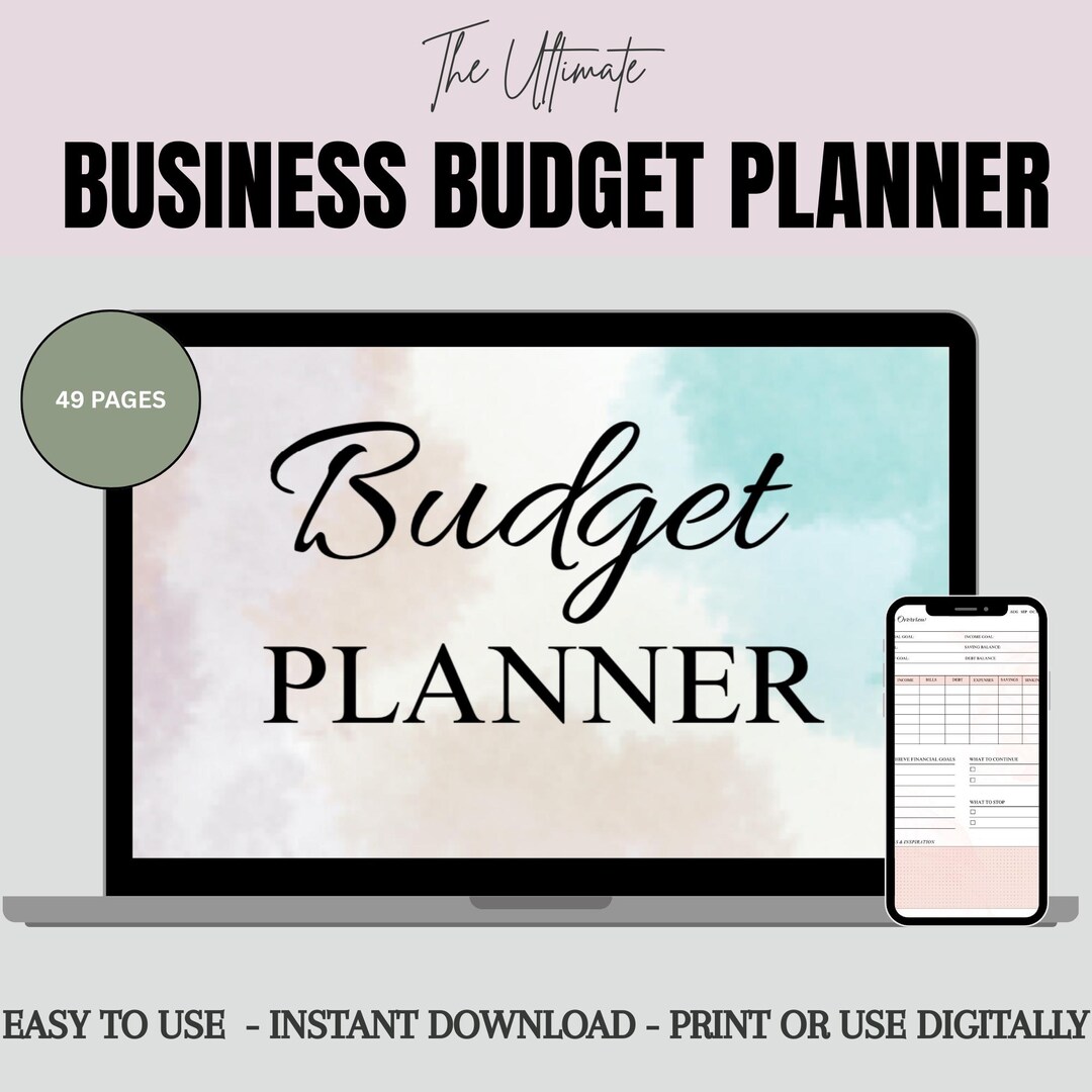 Business Budget Planner - Expense Tracker, Monthly Financial Organizer ...