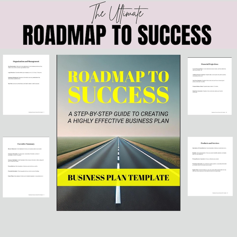 Roadmap to Success Guide - Personal Growth & Achievement Planner, Goal ...