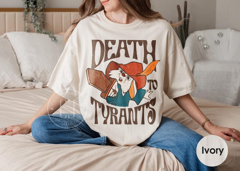 Skippy Rabbit Death to Tyrants Comfort Colors T-shirt, Retro Robin Hood ...