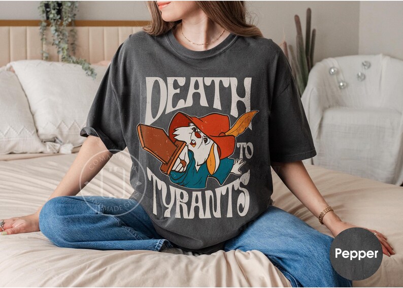 Skippy Rabbit Death to Tyrants Comfort Colors T-shirt, Retro Robin Hood ...