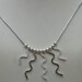Unusual - Wavy Lines Design - Mid-century - Silver Necklace - Etsy