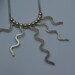 Unusual - Wavy Lines Design - Mid-century - Silver Necklace - Etsy