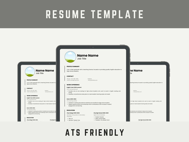 Editable Minimalist Resume Template | Ats-friendly Canva CV | Modern ...