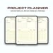 Project Planner PDF | Digital Planner, Printable Single-page Organizer ...