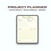 Project Planner PDF | Digital Planner, Printable Single-page Organizer ...