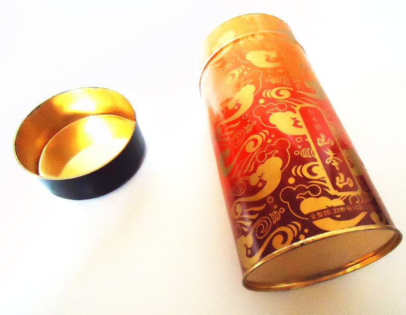 The Japanese Orange Round Tin.70s | Etsy