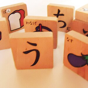 The Wooden Vintage Japanese Alphabet Blocks.tsumiki - Etsy