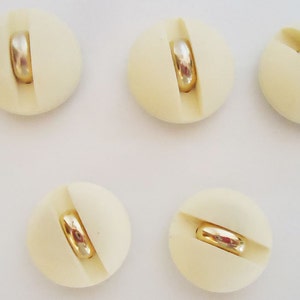 Five Japanese Round Creamy Golden Buttons. 60s - Etsy
