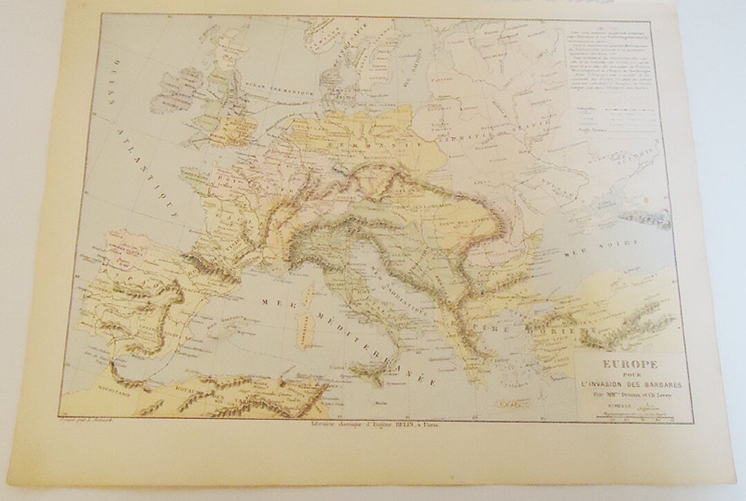 Buy The Fantastic Authentic 1881 French Map.n10.europe Online in India ...