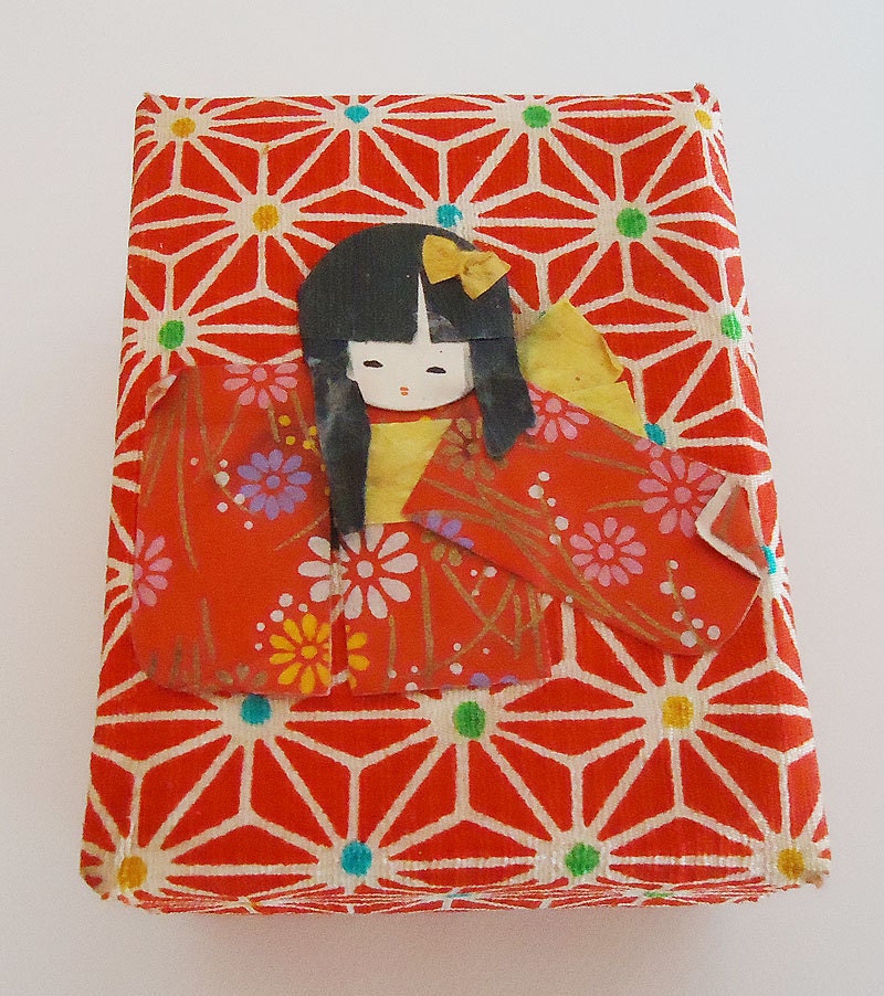 The Japanese Kimono Washi Paper Box. 70s - Etsy