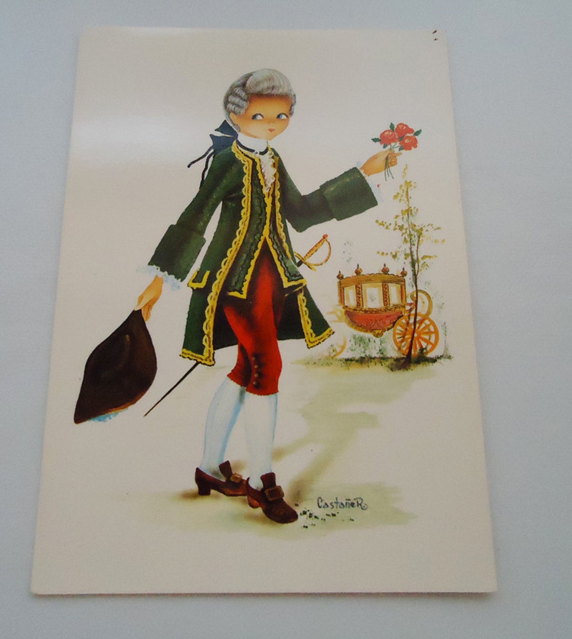 The Rococo Boy Postcard.70s. - Etsy