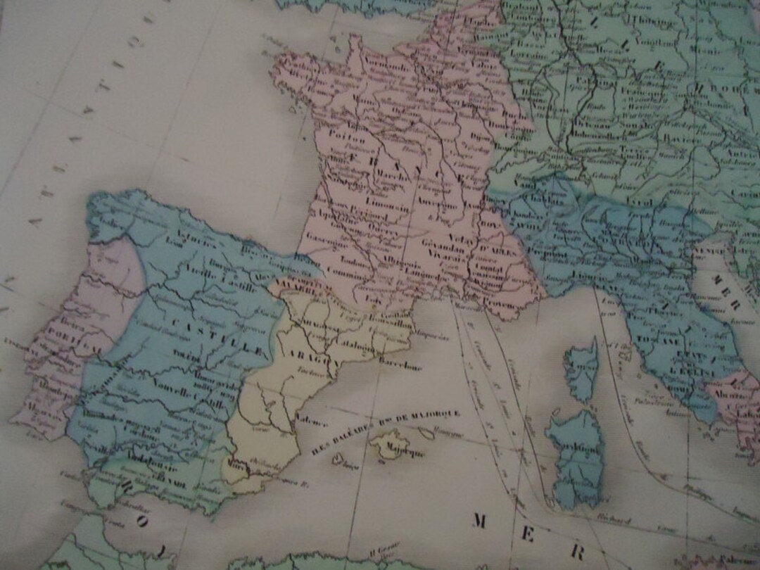 The Fantastic Authentic 1881 French Maps.n5.Europe - Etsy España