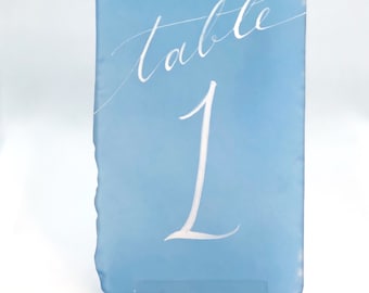 Sea Glass Table Numbers, Beach Wedding Decor, Table Numbers, Sea Glass ...