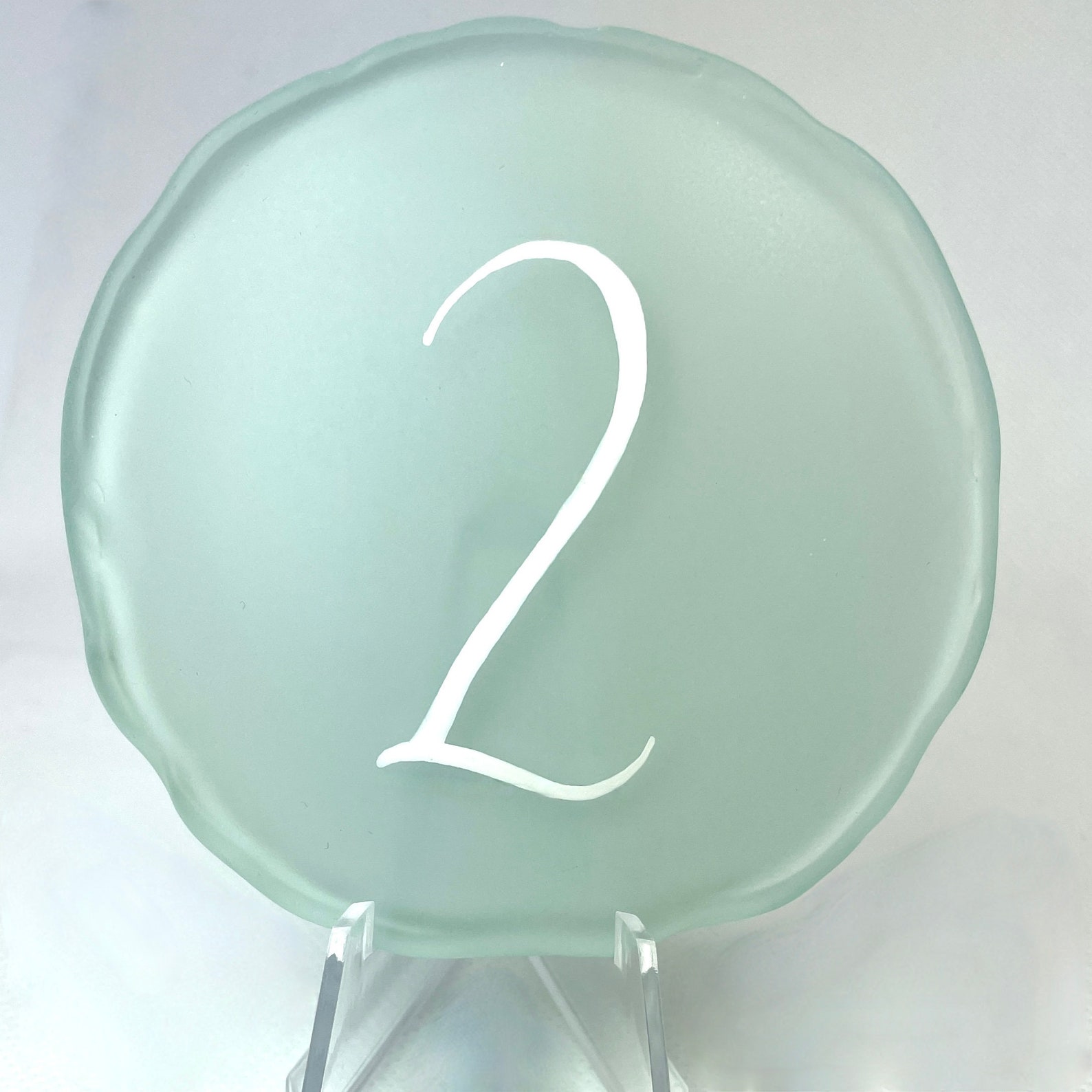 Sea Glass Table Signs With Acrylic Stands - Etsy