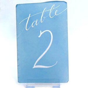 Sea Glass Table Numbers With Acrylic Stands - Etsy