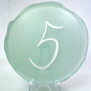 Sea Glass Table Signs With Acrylic Stands - Etsy