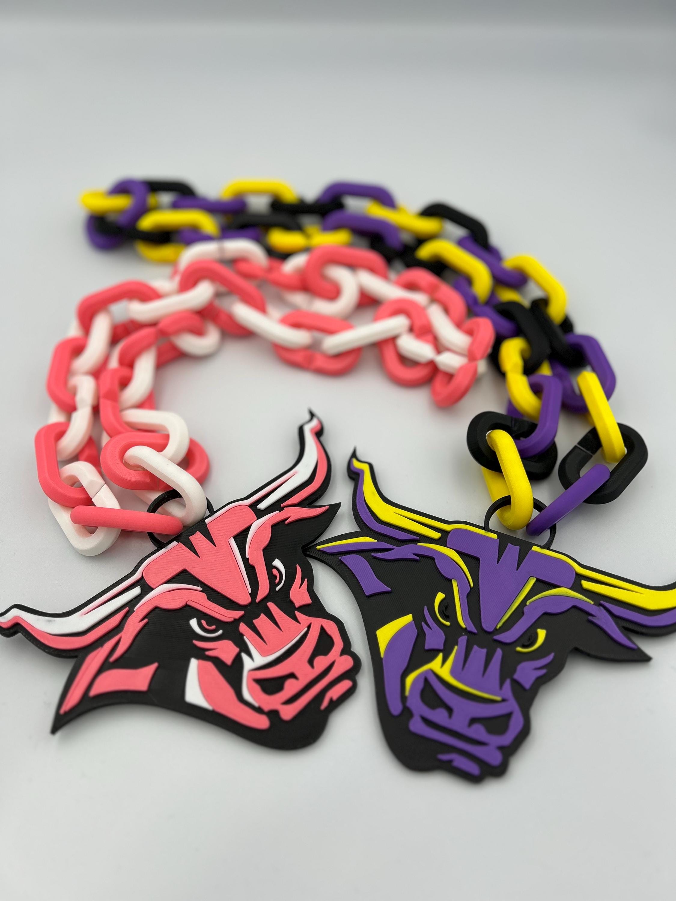 Custom 3D Printed Sports Team Chain Necklace - Etsy