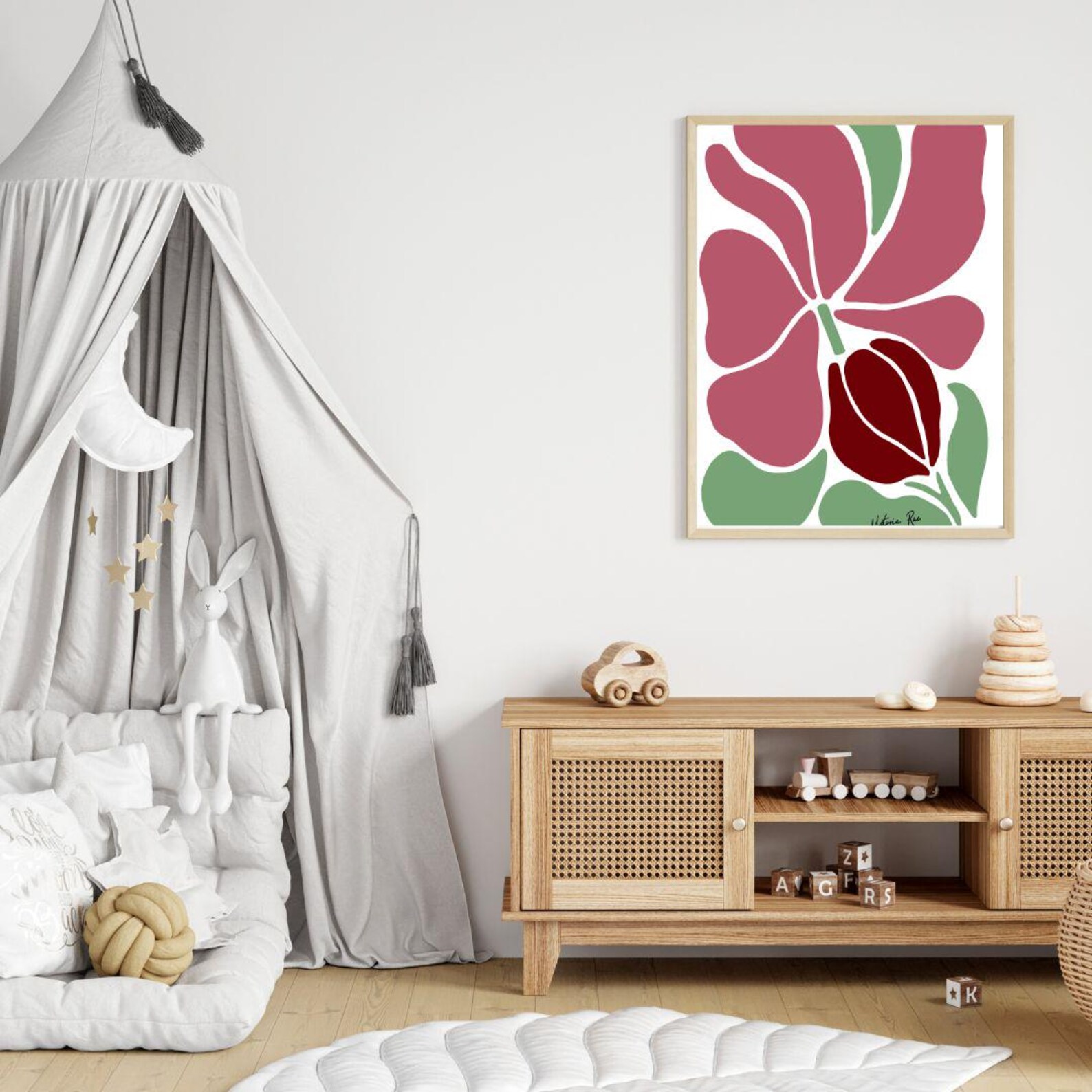 Boho Berry Floral Collage Art Print - Archival Matte Paper - Etsy