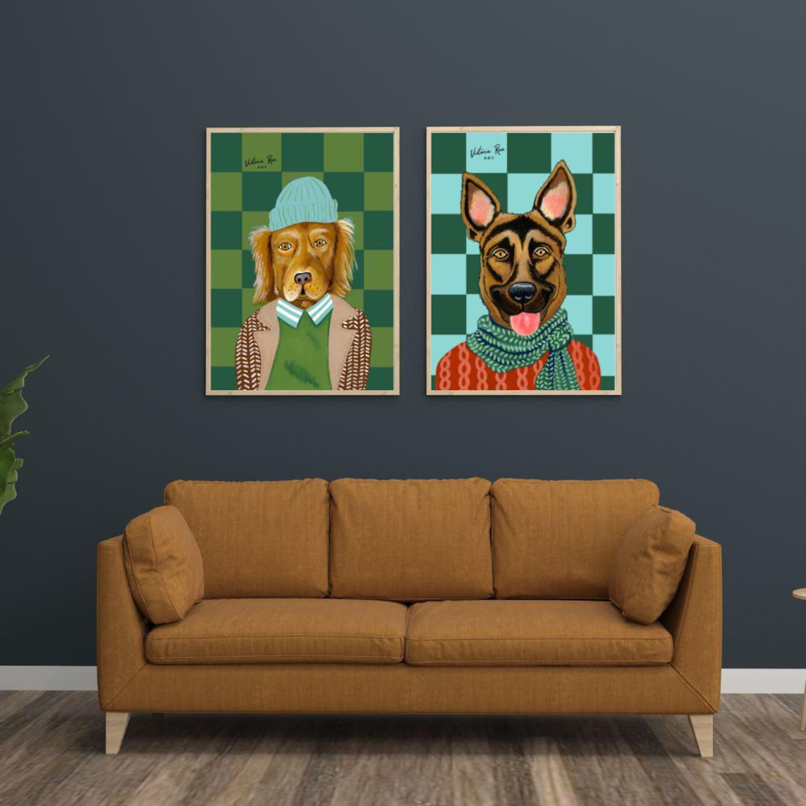 Riley Dog Art Print: Whimsical Doggy Dog Days Collection - Etsy