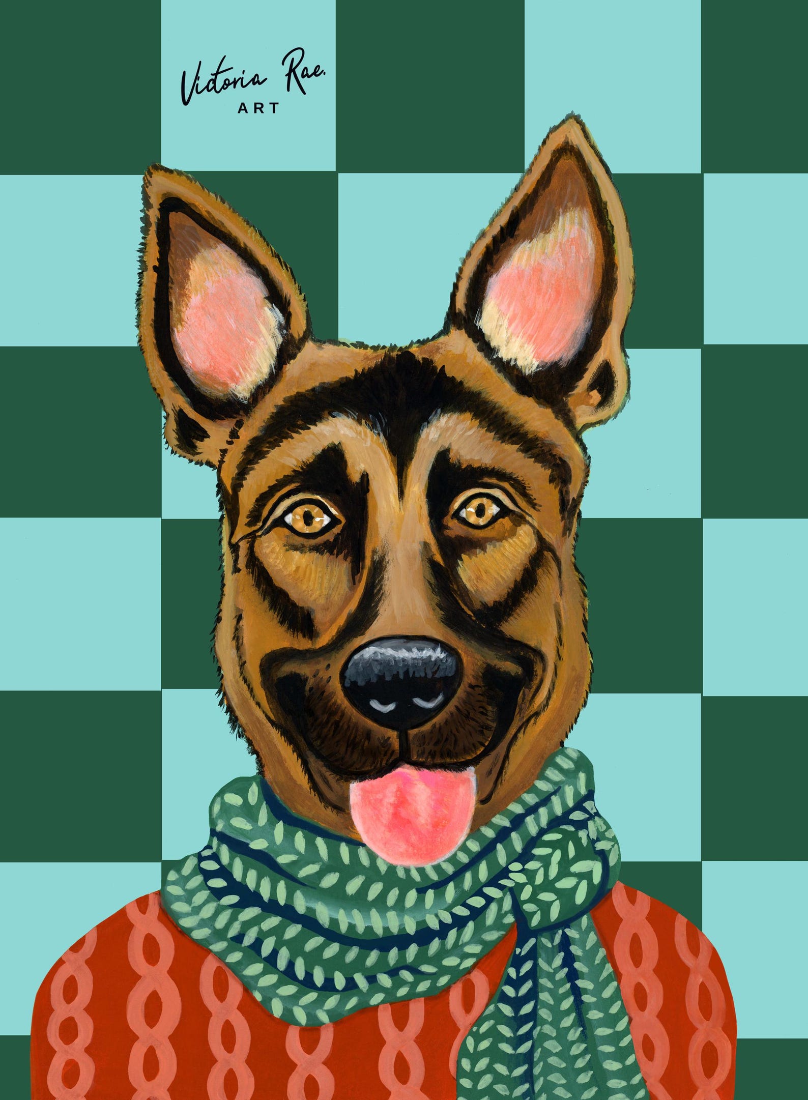 Riley Dog Art Print: Whimsical Doggy Dog Days Collection - Etsy