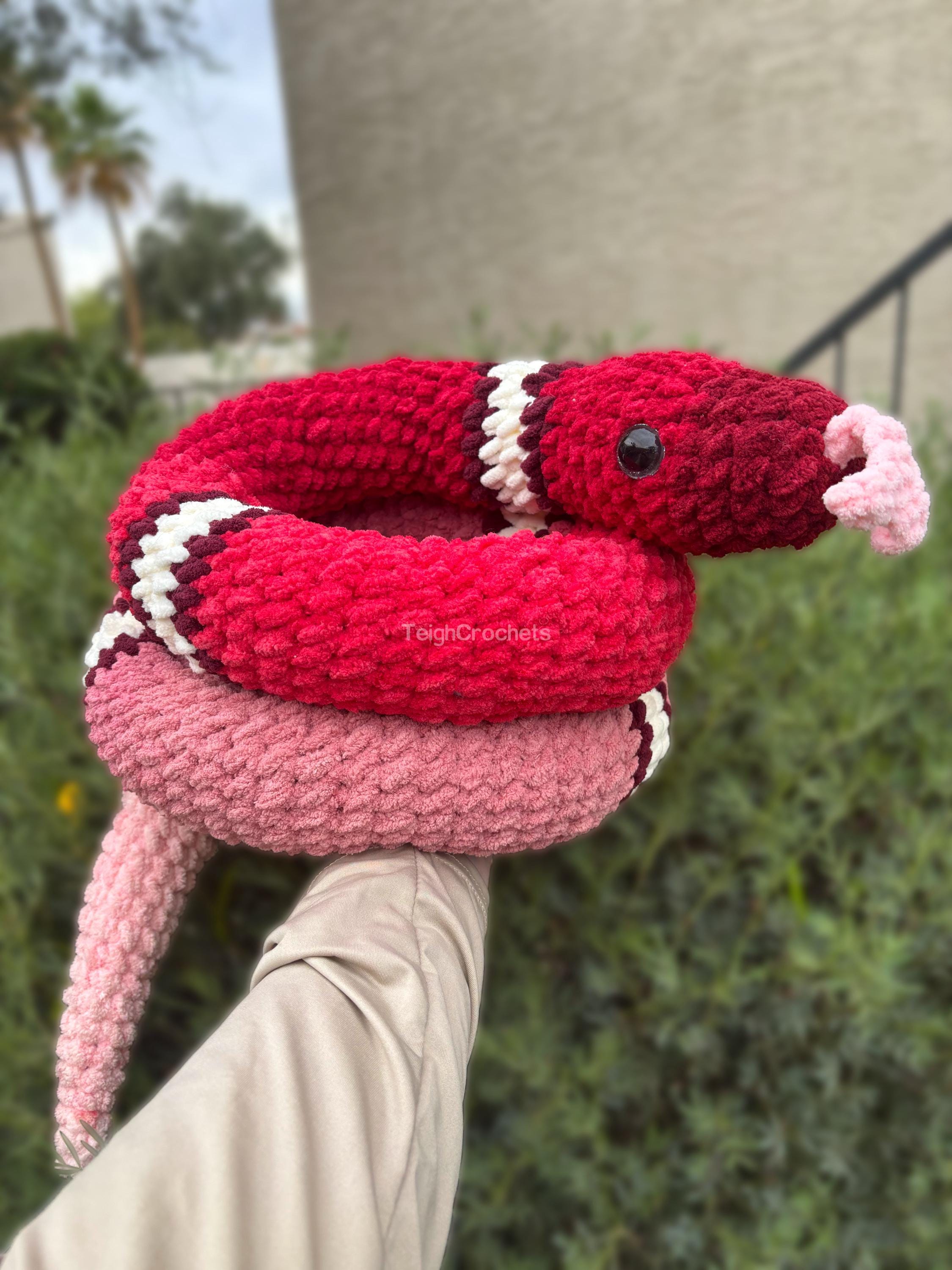 6ft Crochet Snake Plush Long Amigurumi Madetoorder Handmade Custom ...