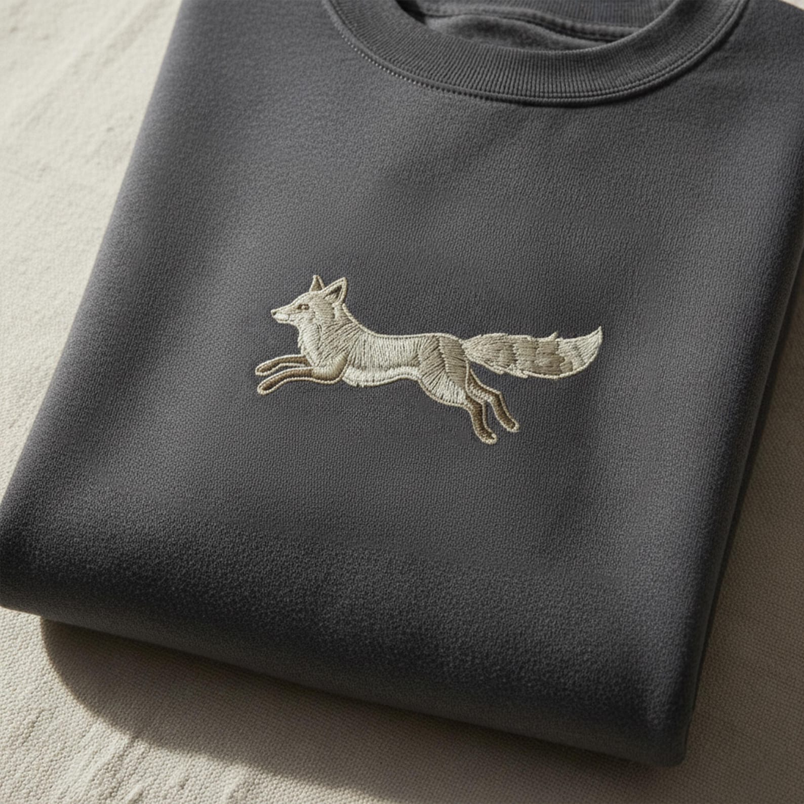 Embroidered Fox Crewneck • Woodland Fox Sweatshirt • Aesthetic Nature ...