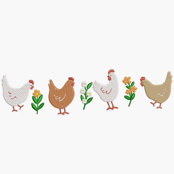 Hen Embroidery - Etsy