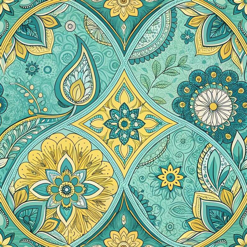 Bohemia Pattern Printable Digital Print for Crafting and Design ...