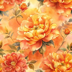 Peony Flower Patten Digital Print for Crafting and Design Projects - Etsy