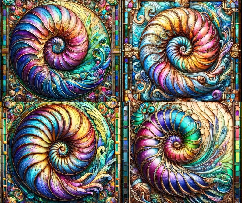 38 Radiant Nautilus PNG Clipart, Ocean Spiral Shell Graphics (digital ...